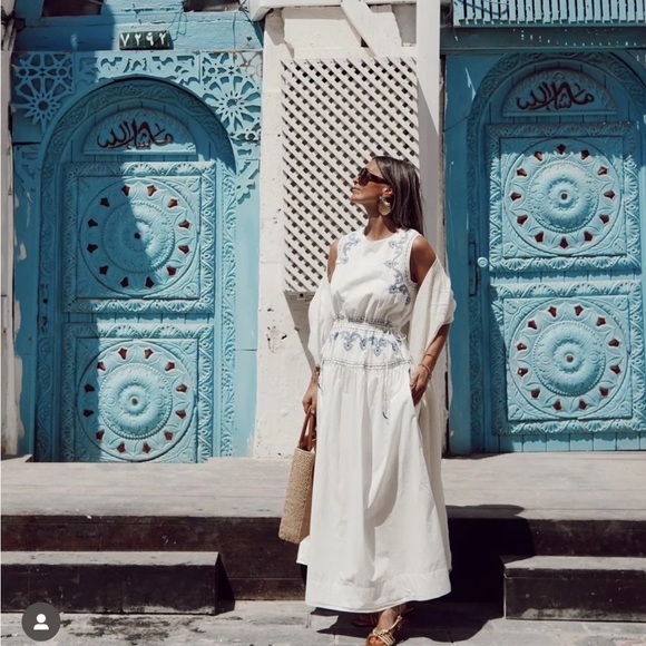 Zara | Dresses | Zara Embroidered Midi Dress | Poshmark